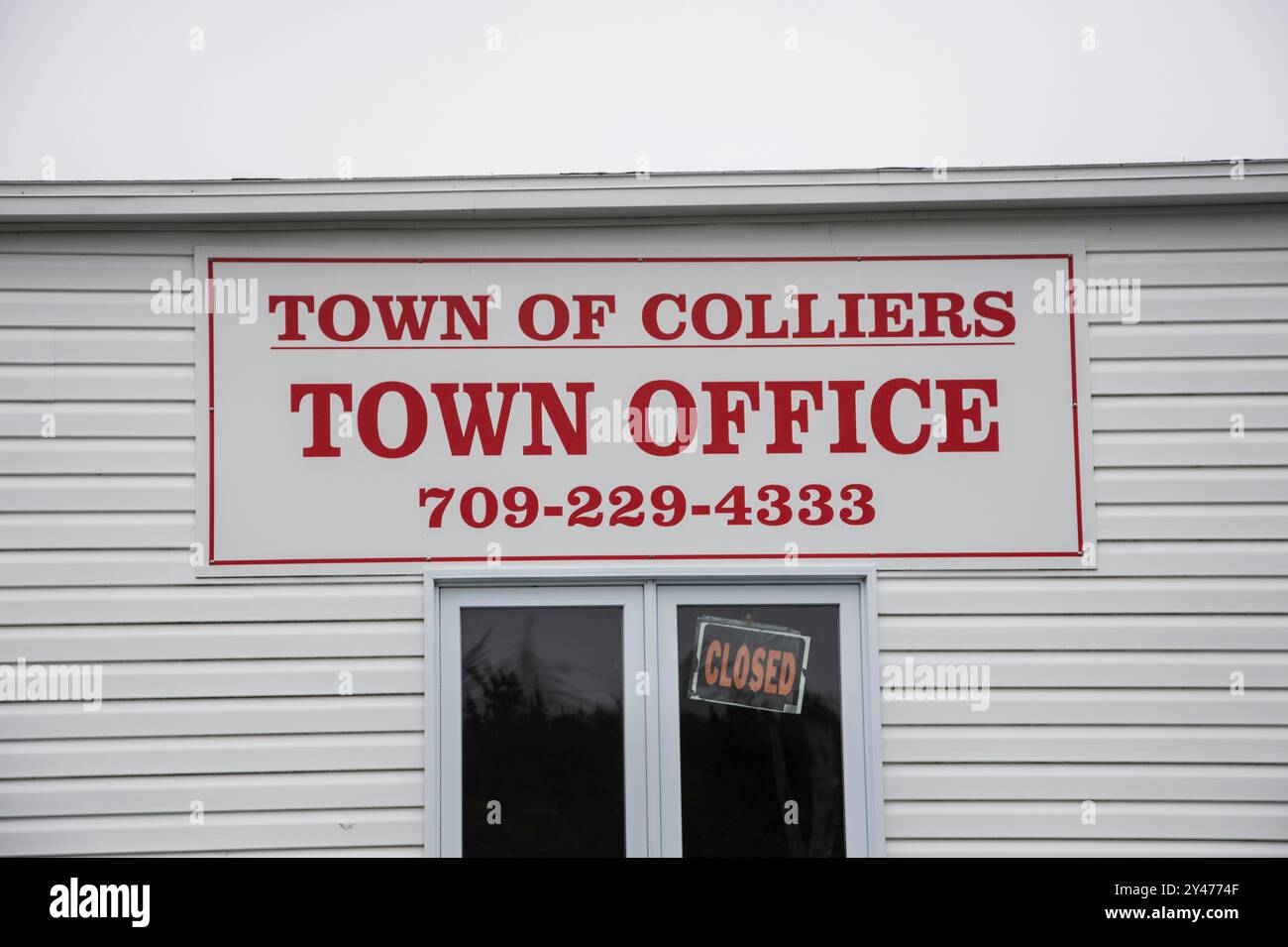 Town office sign in Colliers, Newfoundland & Labrador, Canada Stock ...
