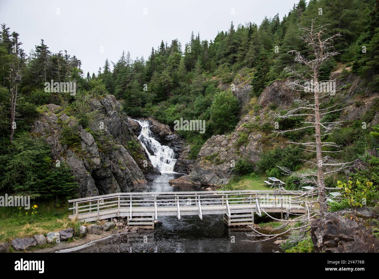 Waterfall and bridge at the Overfalls on Healeys Pond Road in ...