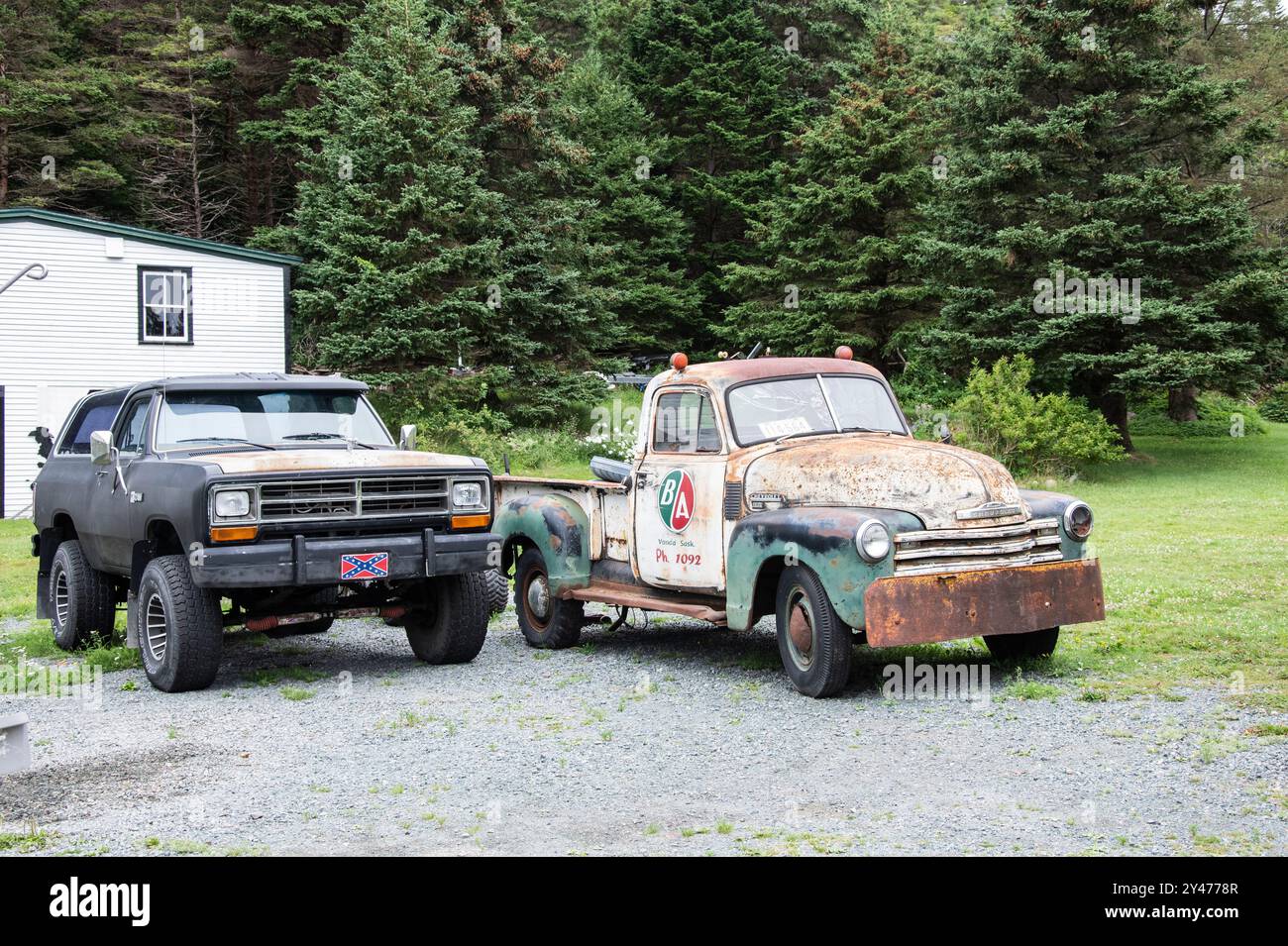 Vintage Chevrolet pickup truck on Conception Bay highway in Holyrood ...