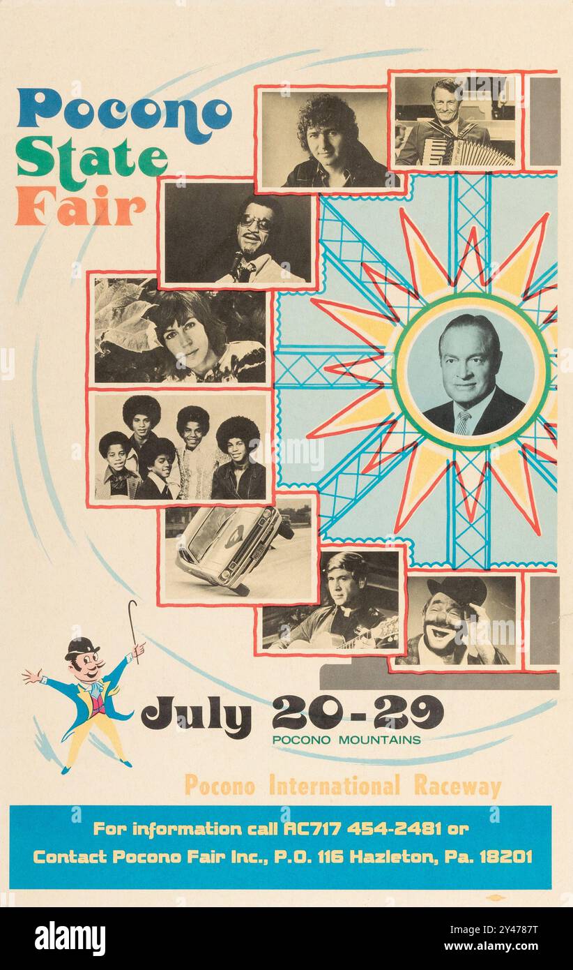 Jackson 5, Sammy Davis Jr, Bob Hope 1973 Pocono State Fair Pennsylvania ...