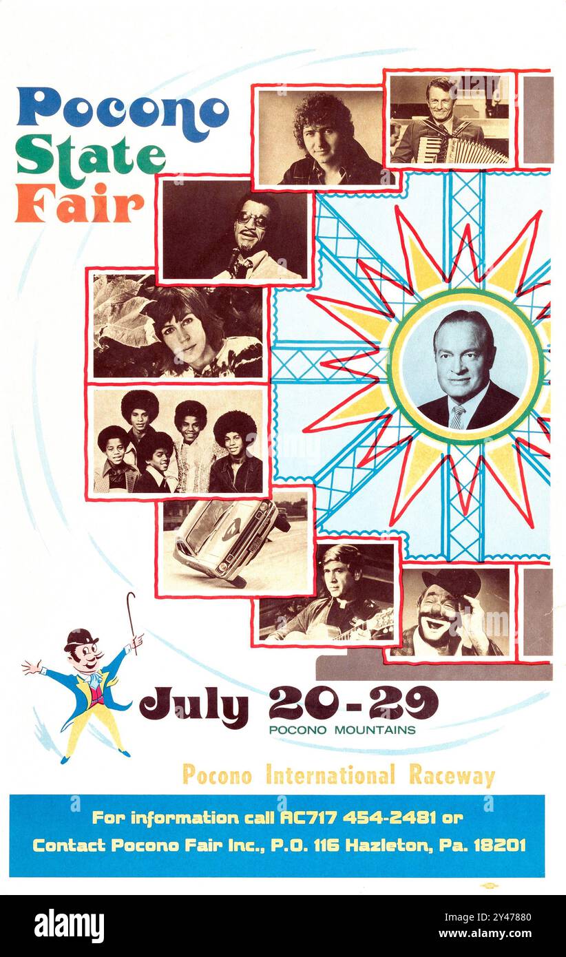 Jackson 5, Sammy Davis Jr, Bob Hope 1973 Pocono State Fair Pennsylvania ...