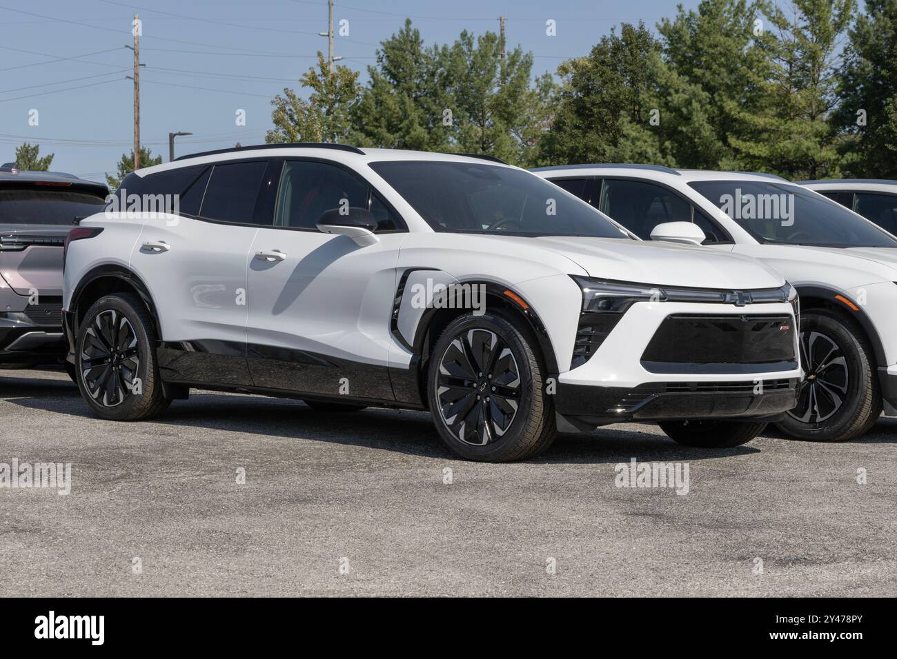 Avon - September 15, 2024: Chevrolet Blazer EV RS Electric SUV display ...