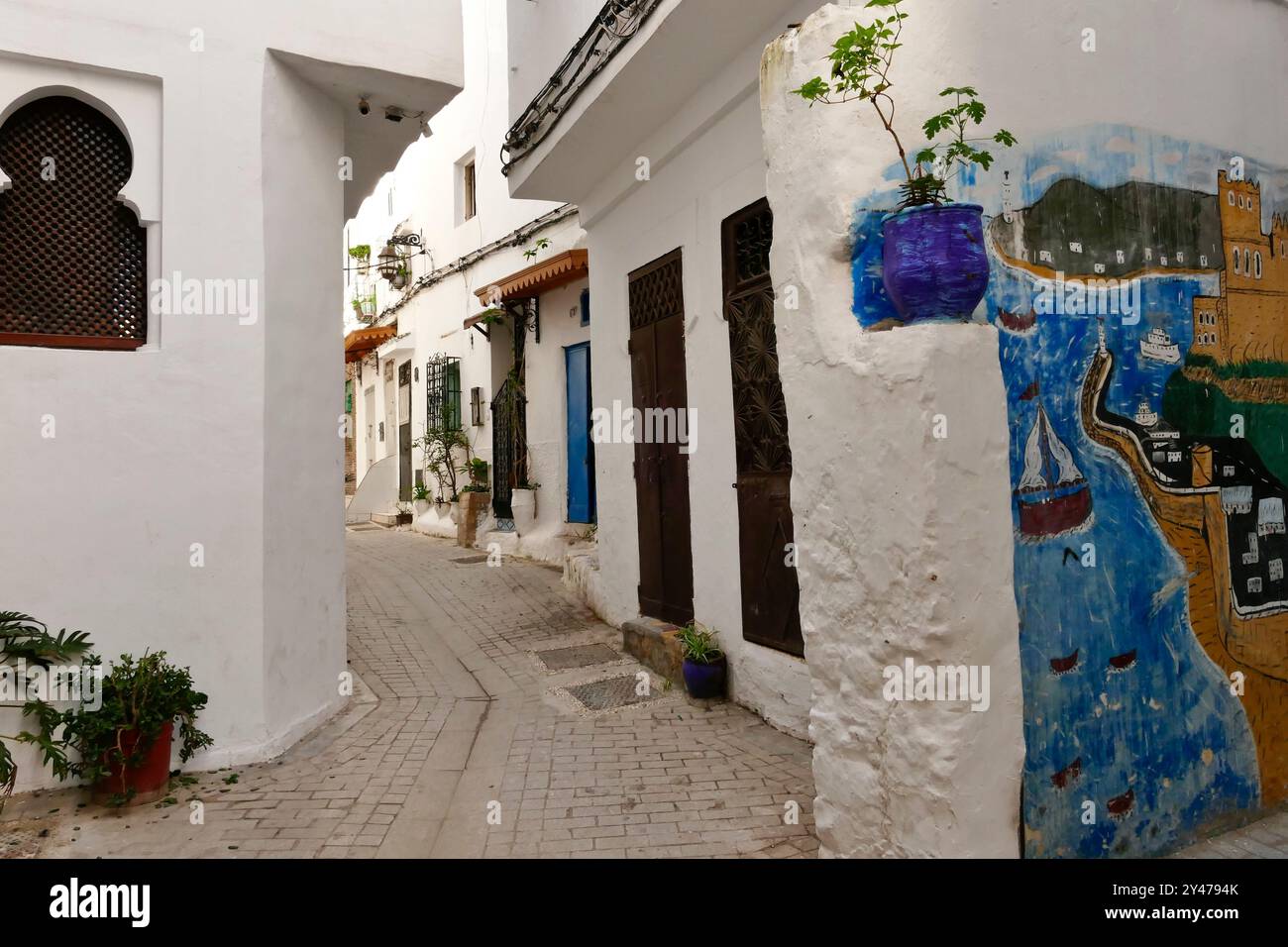 Tangier,Morocco.The old town (medina), enclosed by 15th-century ...