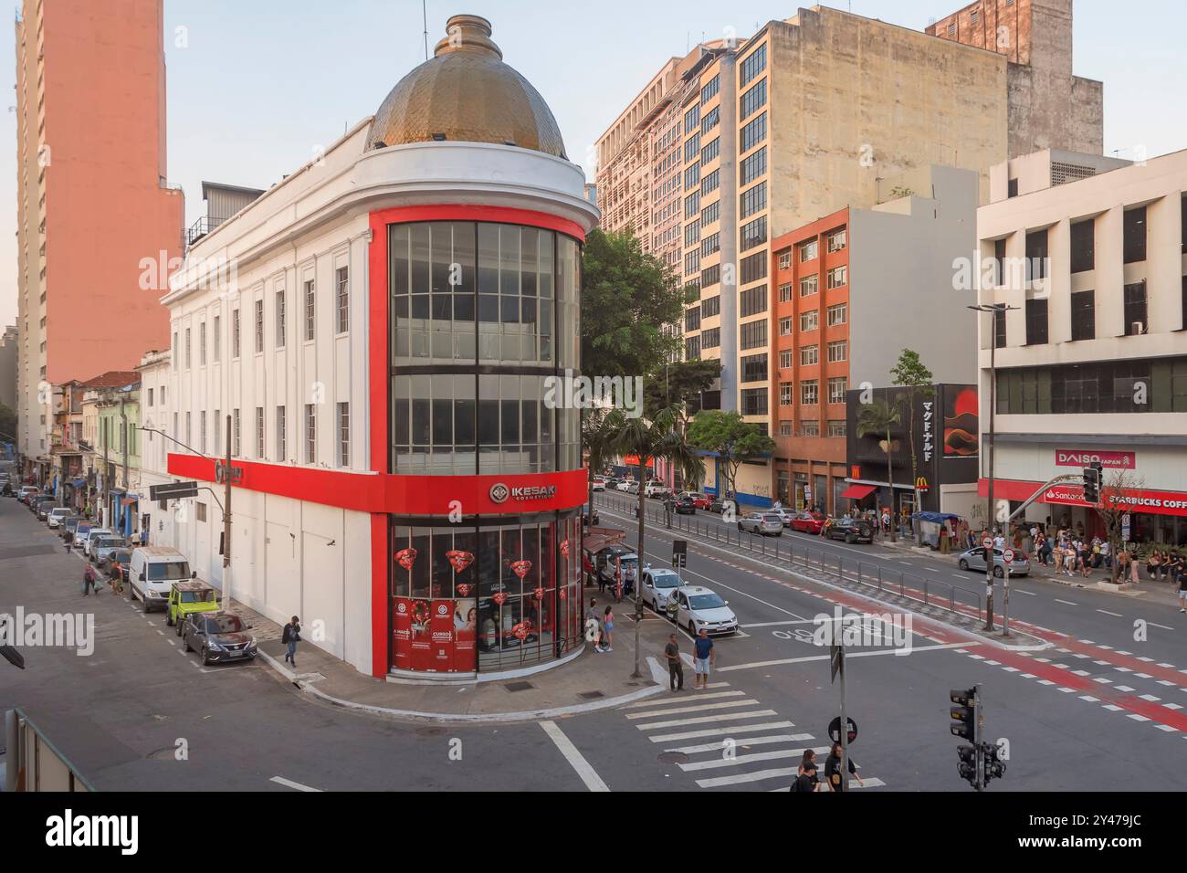 Liberdade neighborhood, Sao Paulo, Brazil. Liberdade Avenue. Ikesaki ...