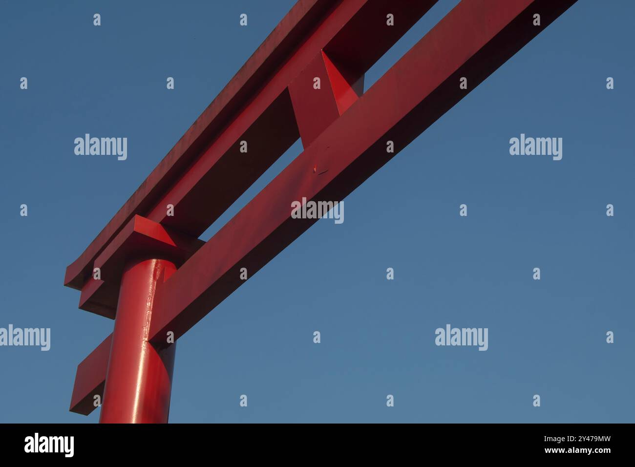 Torii. Traditional Japanese gate. Entrance to a sacred space. In the ...