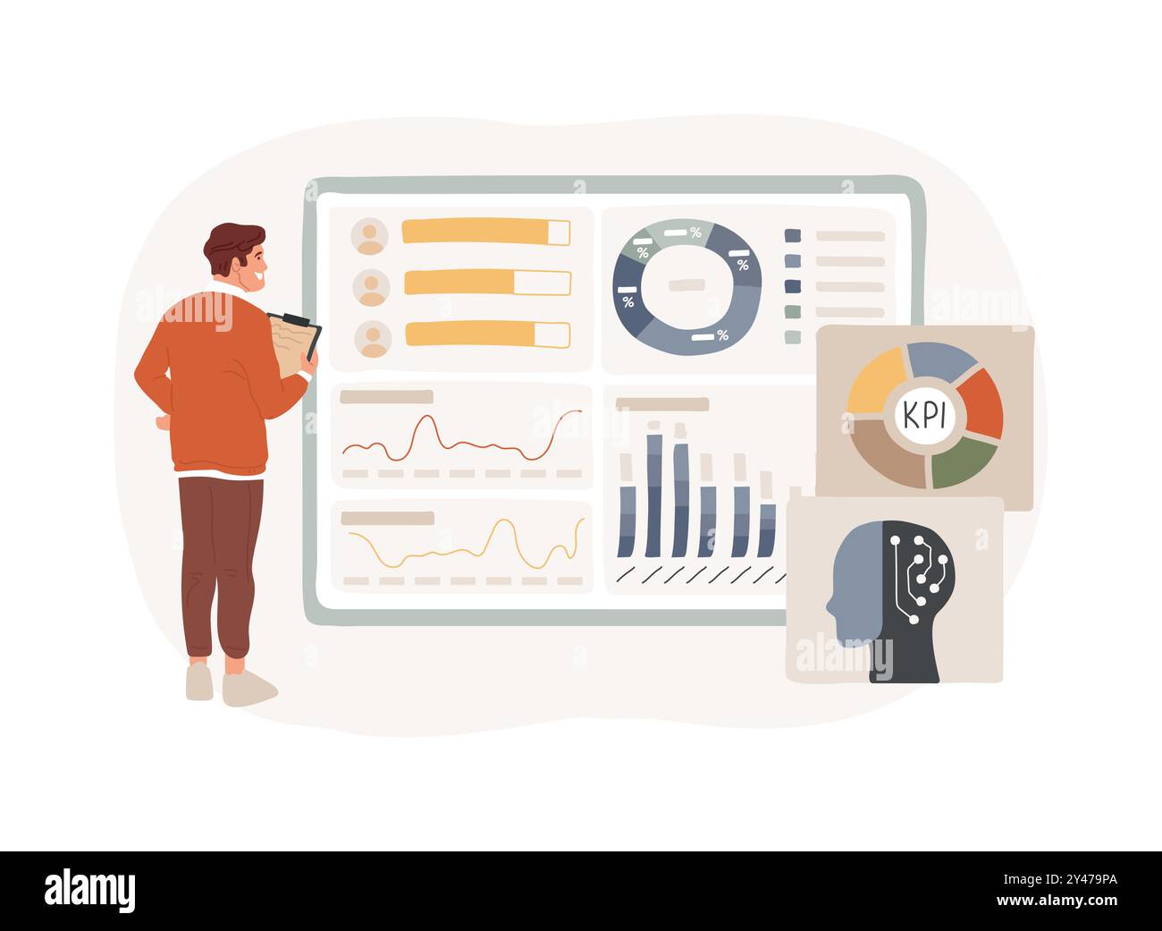 AI-Measured Campaign Success abstract concept vector illustration Stock ...