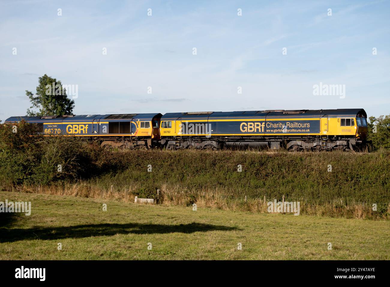 GBRf class 66 diesel locomotive No. 66782 in Charity Railtours livery ...