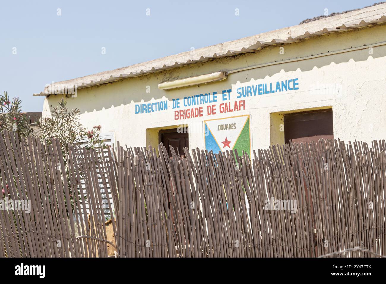 Border post control from the Djibouti side Stock Photo - Alamy