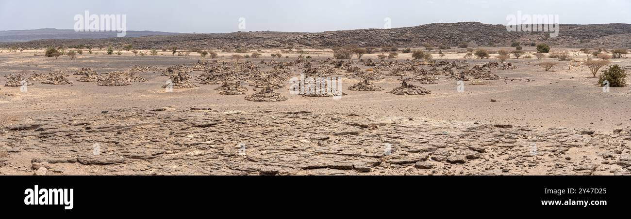 Old afar tribe graves in the danakil desert, Afar region, Semera ...