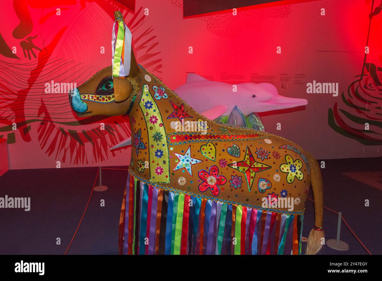 Museum of Tomorrow, Rio de Janeiro, Brazil. 24.05.22. Millennial Amazon Exhibition. Handmade ...