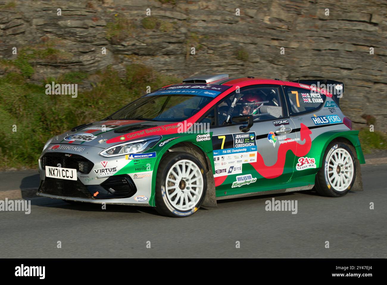 Ceredigion, Wales August 30 Driver Osian Pryce GBR and co-driver Rhodri ...