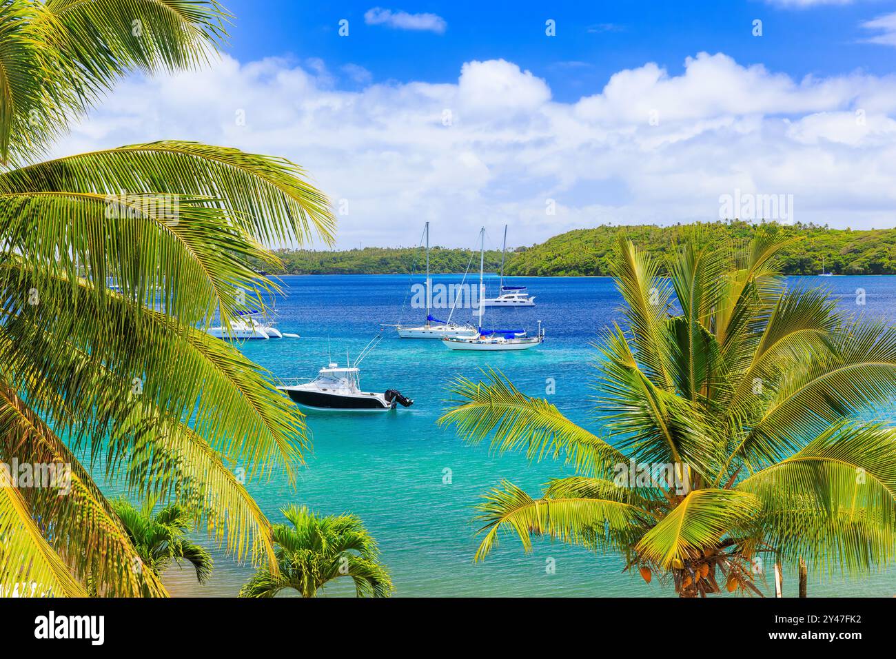 Neiafu, Vava'u Island. Port of Refuge, Kingdom of Tonga Stock Photo - Alamy