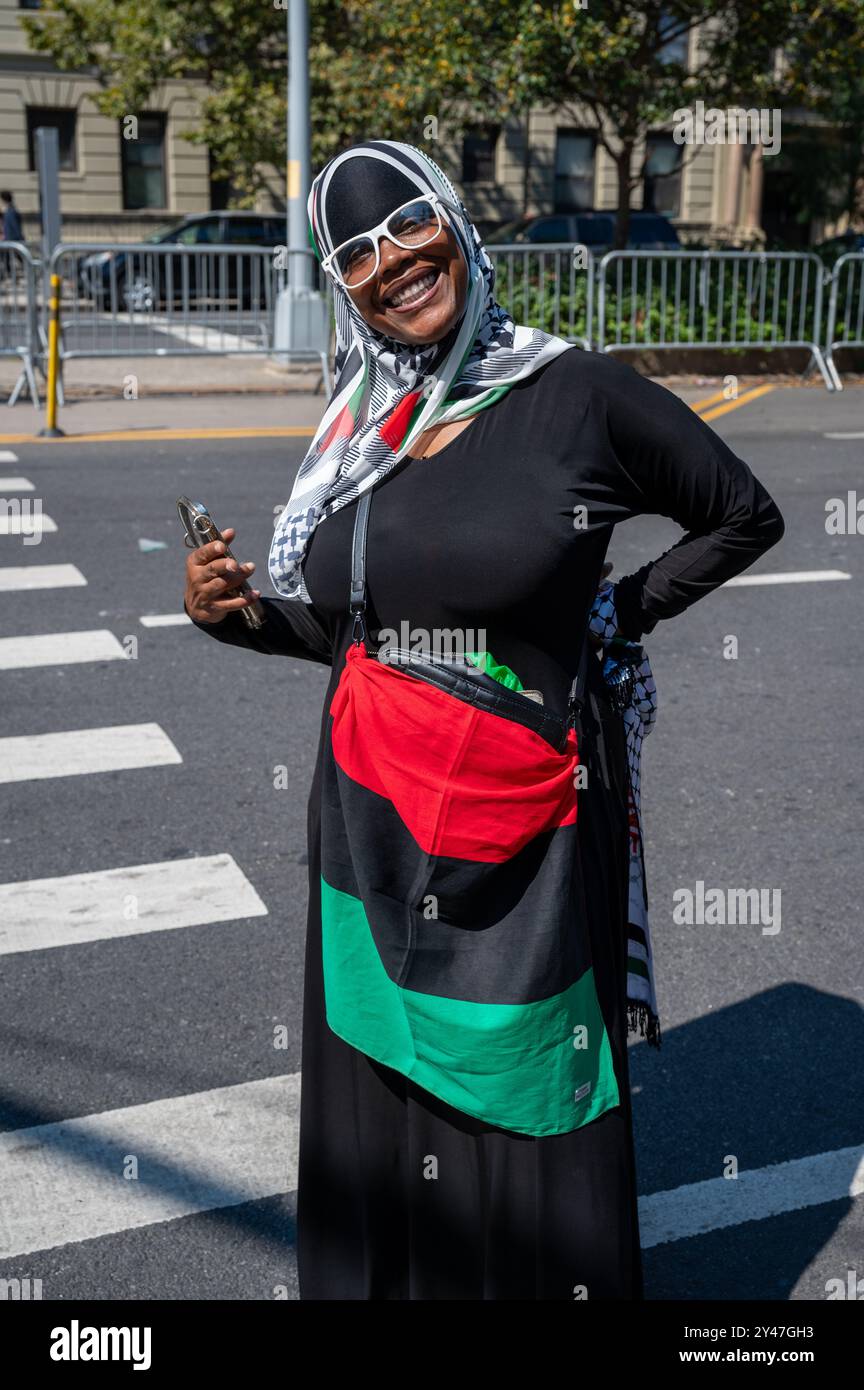 Harlem, New York, USA. 16th Sep, 2024. One of Harlem's finest wearing ...