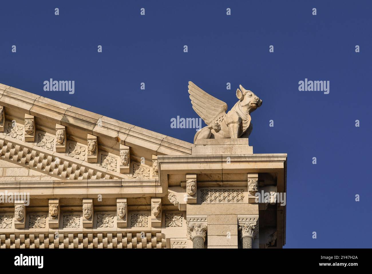 Top of the Cathedral of Our Immaculate Lady, with the statue of a ...