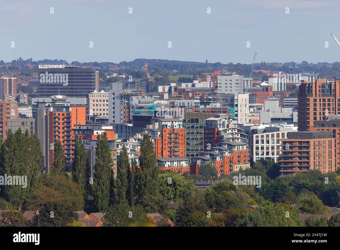 A view of Leeds City Centre which is a built up area in West Yorkshire ...