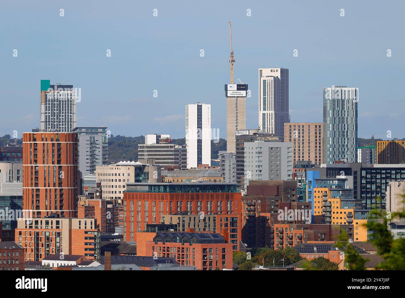 A view of the arena quarter area of Leeds City Centre with Yorkshire's ...