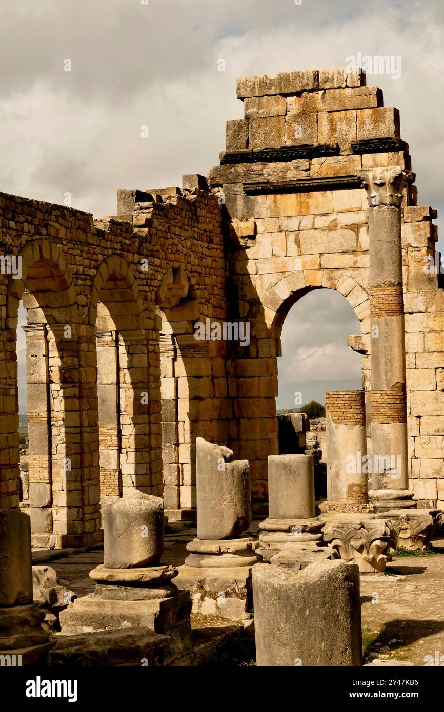 Volubilis, archaeological site, Roman, Mount Zerhoun, imperial city ...
