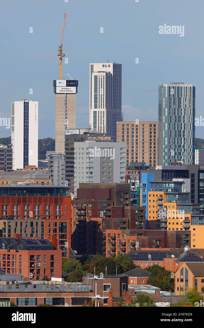 A view of the arena quarter area of Leeds City Centre with Yorkshire's ...