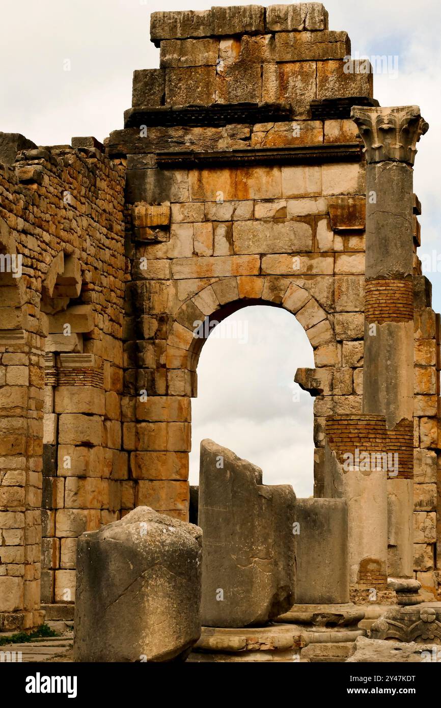 Volubilis, archaeological site, Roman, Mount Zerhoun, imperial city ...