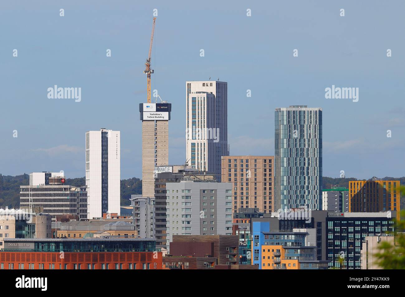 A view of the arena quarter area of Leeds City Centre with Yorkshire's ...