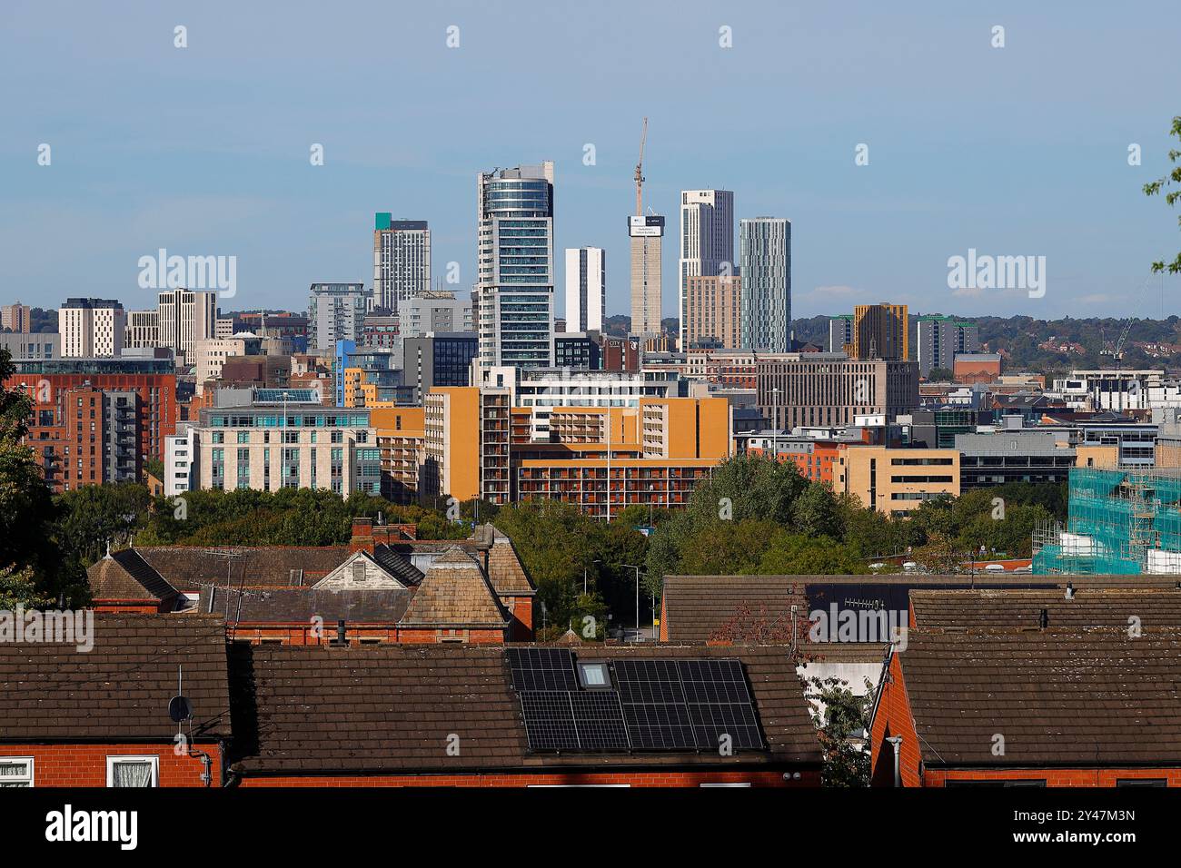 A view of the arena quarter area of Leeds City Centre with Yorkshire's ...
