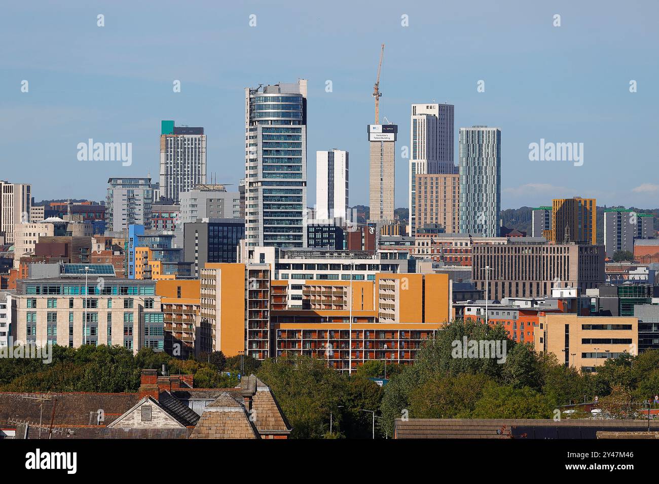 A view of the arena quarter area of Leeds City Centre with Yorkshire's ...