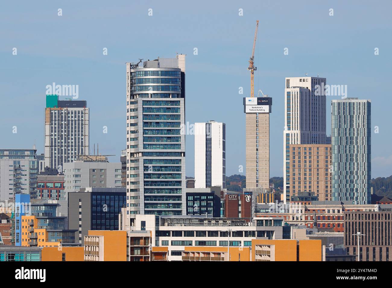 A view of the arena quarter area of Leeds City Centre with Yorkshire's ...