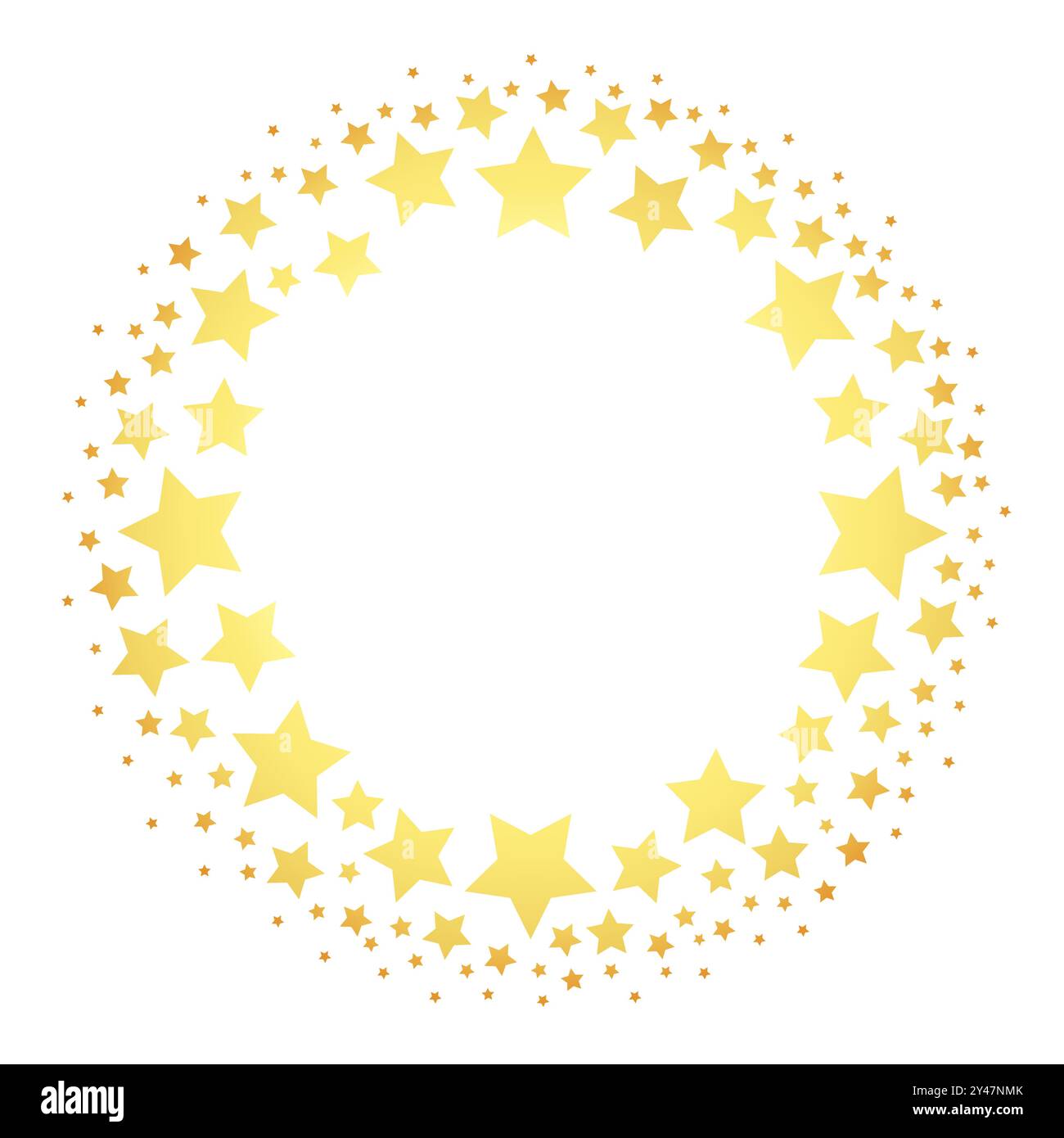 Golden stars frame. Abstract shiny golden glitter stars for Christmas ...