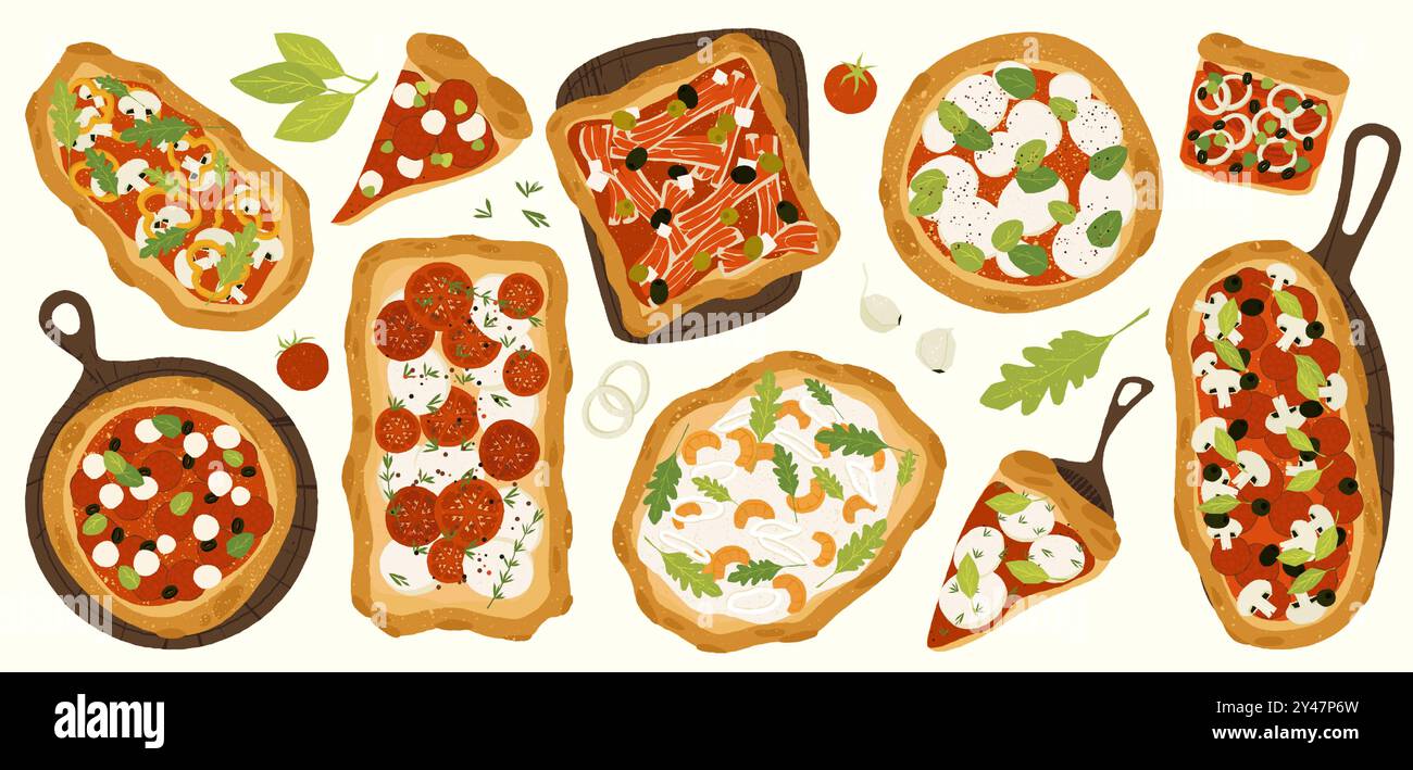 Italian pizza. Slice of cheese pizza with basil and tomato sauce ...