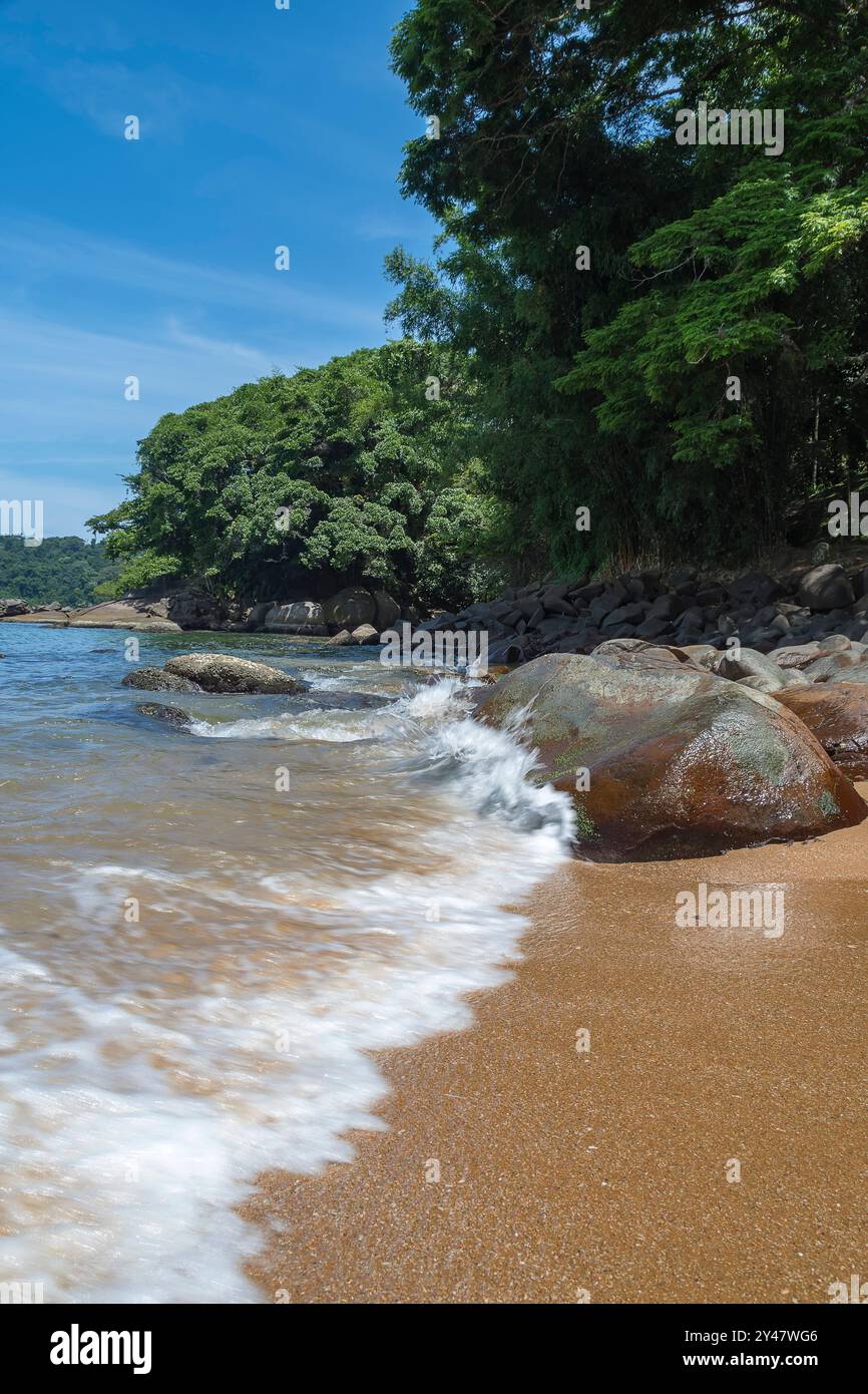 Natural landscape of Prainha in Paraty, Brazil. Sea in shades of ...