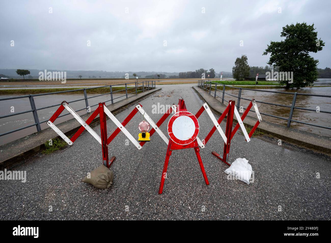 Flooding of the Naarn river after heavy rainfall in Upper Austria ...