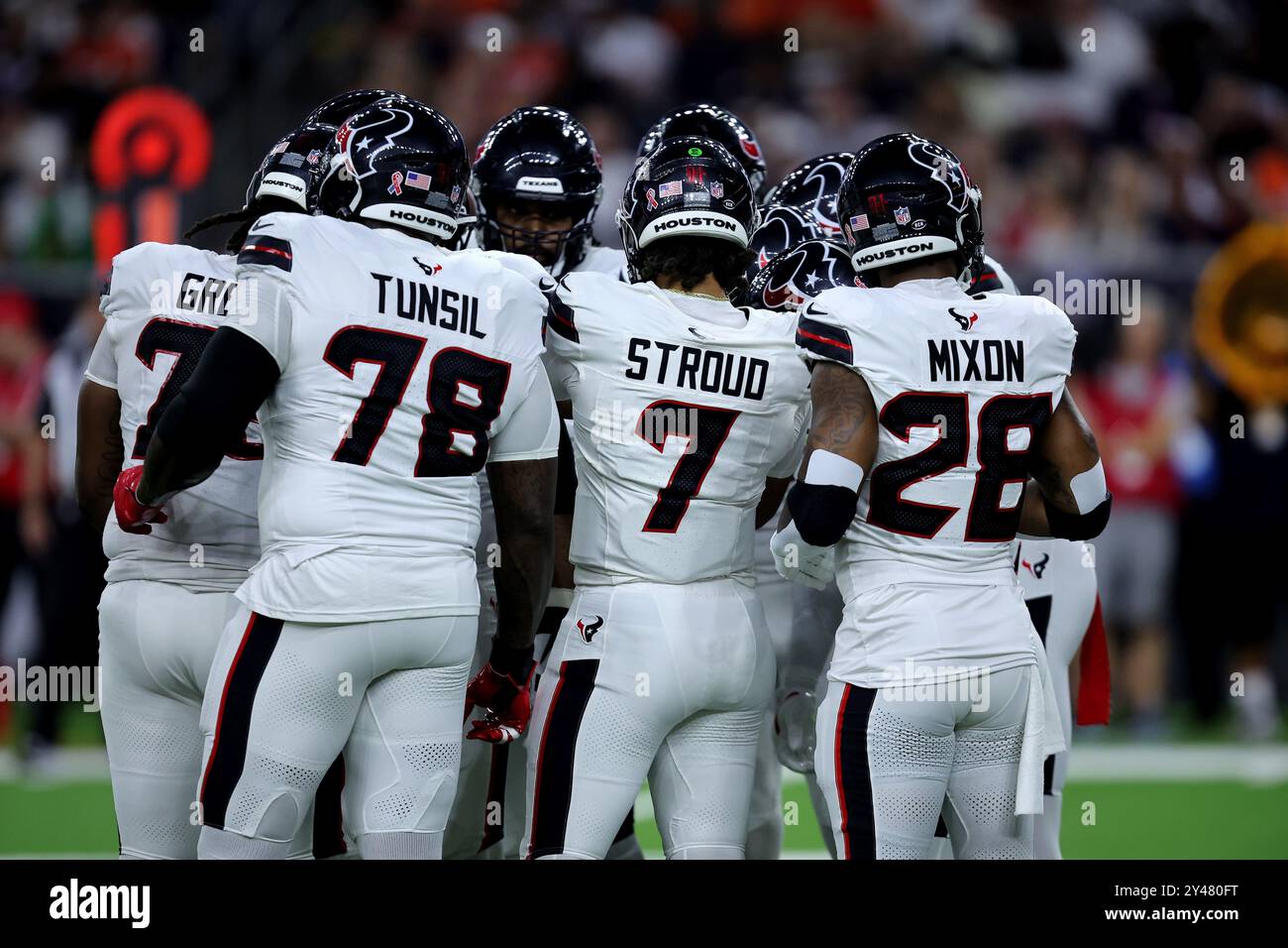 Houston, Texas, USA. 15th Sep, 2024. Houston Texans offensive players ...