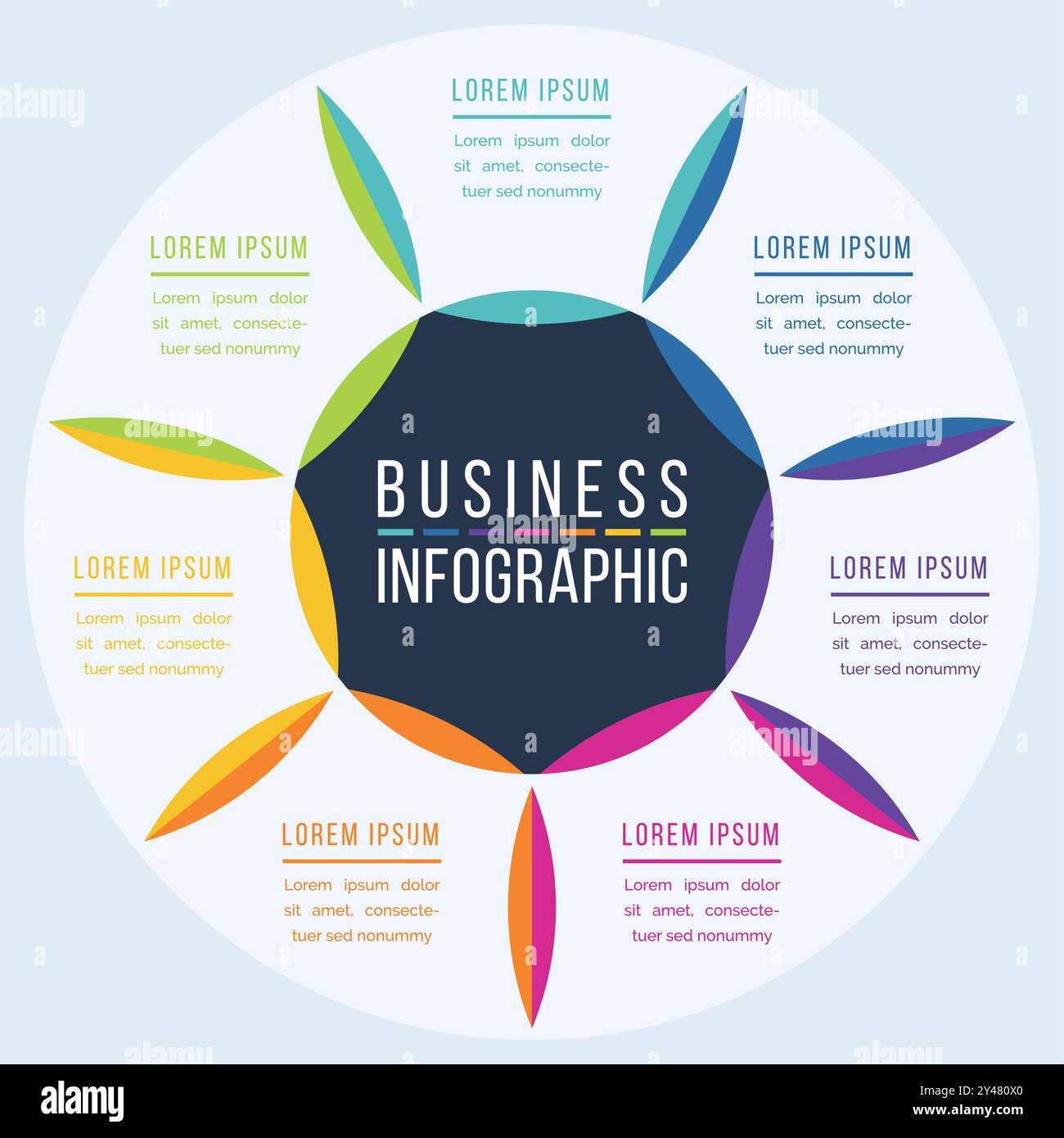 Infographic design 7 steps, objects, elements or options infographic ...