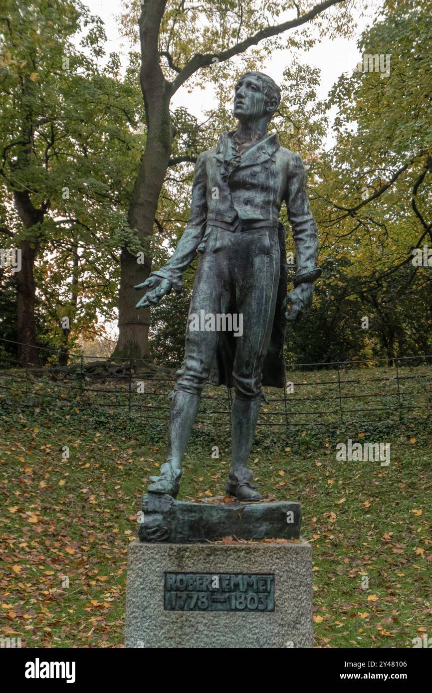 Robert Emmet statue in Saint Stephen's Green Dublin Ireland Stock Photo ...
