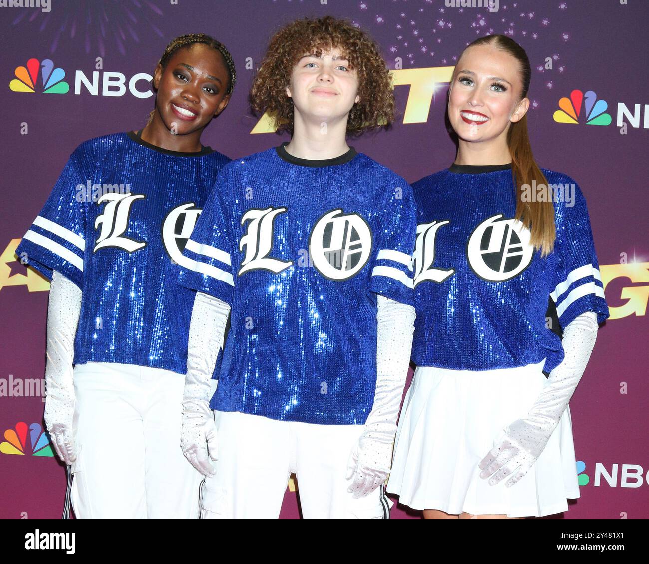 LOS ANGELES - AUG 13: Los Osos High School dance group, Emily Gold (far right) at the America's ...