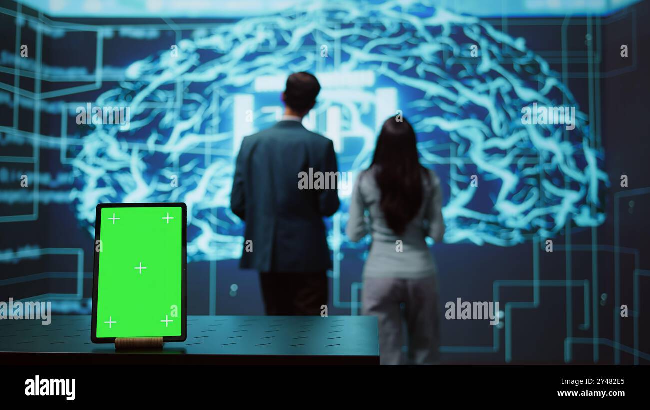 Engineers use green screen tablet and AI neural networks modeled after human brain to solve ...