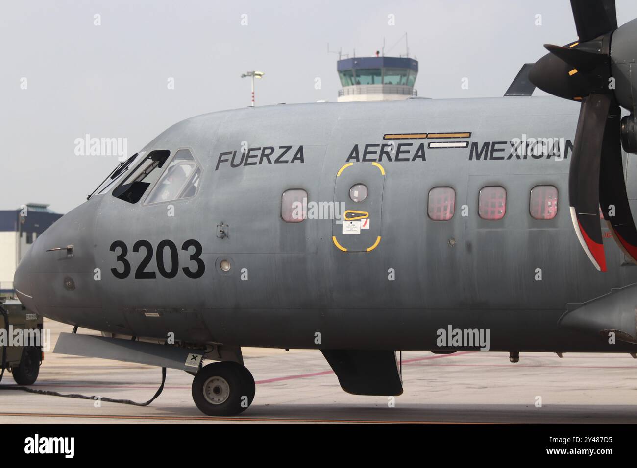 Mexican Air Force pilots prepare before flying military planes during ...
