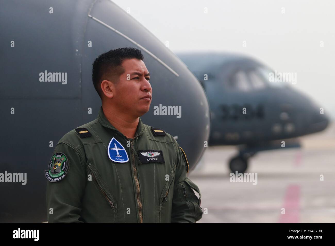 Mexican Air Force pilots prepare before flying military planes during ...