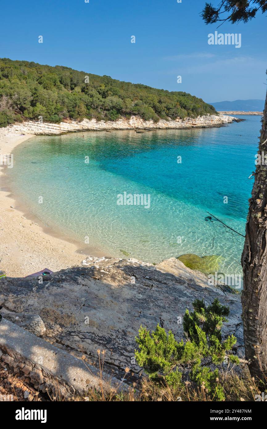 Amazing view of Emplisi Fiskardo Beach, Cephalonia, Ionian Islands ...