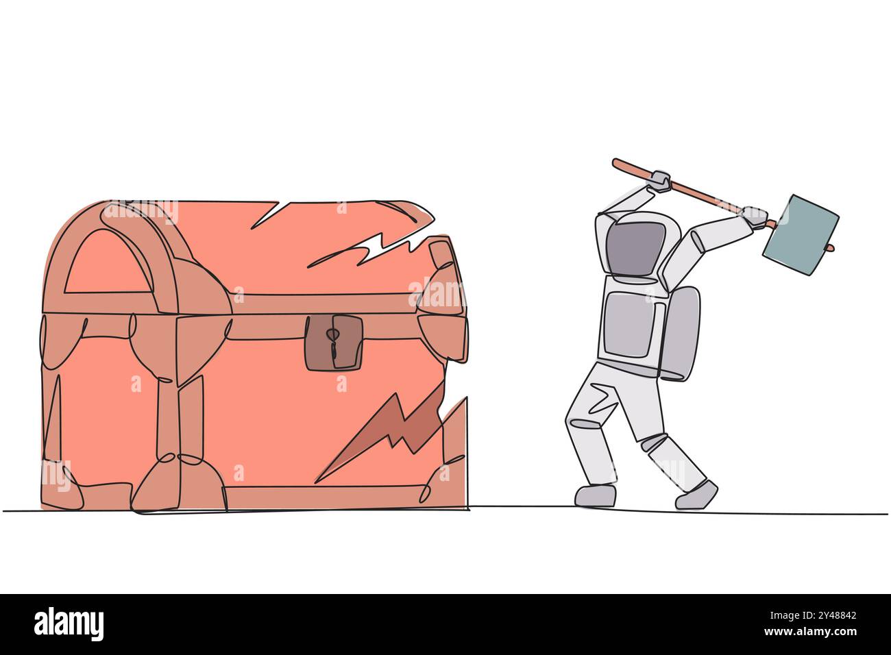 Treasure chest concept outline hi-res stock photography and images - Alamy