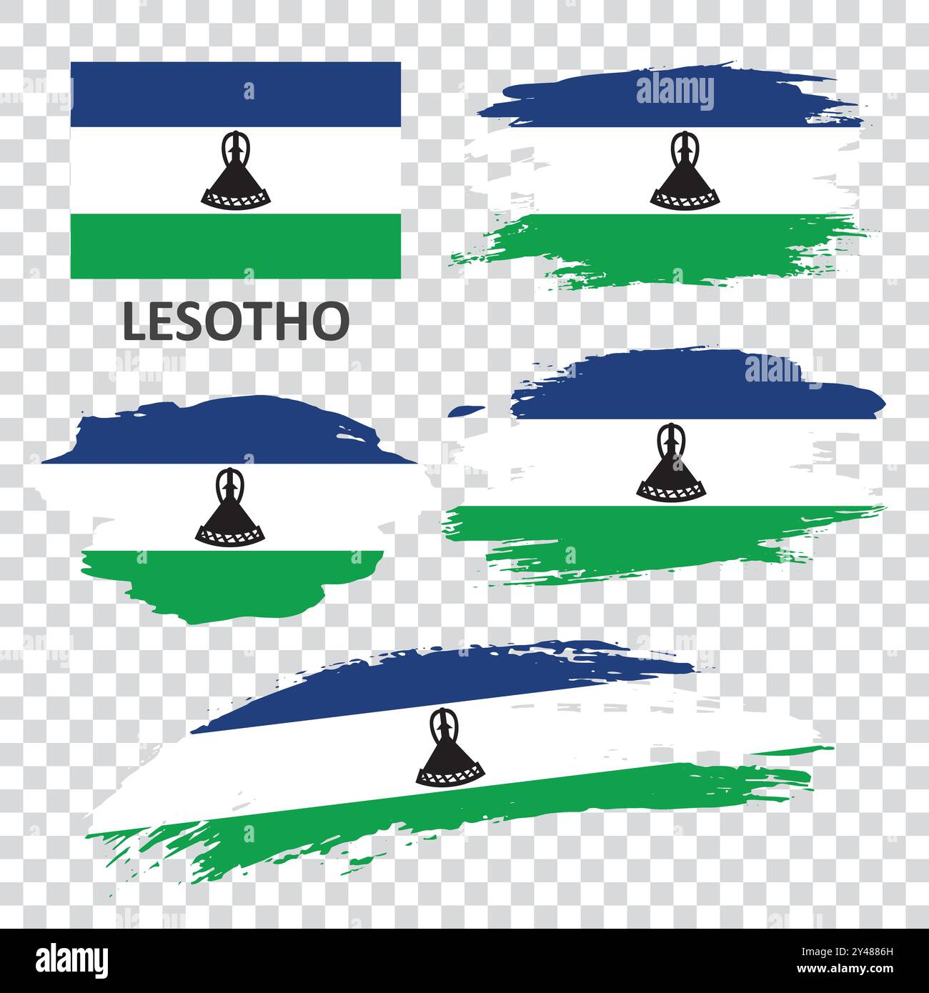 Set flags of Lesotho Stock Vector Image & Art - Alamy
