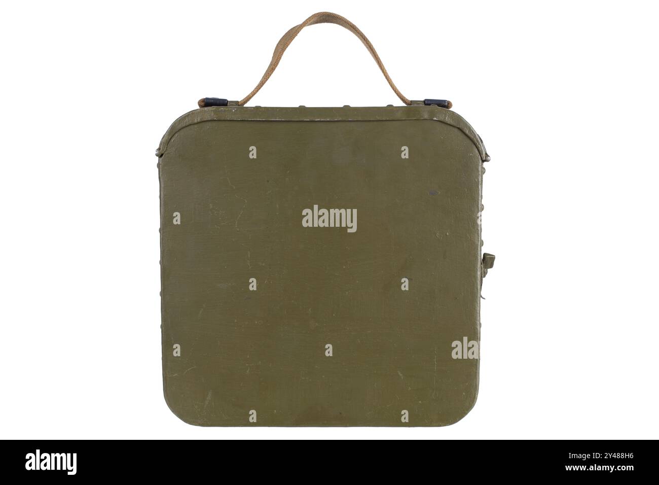 Vintage Maxim gun ammo box with cartridges isolated on white background ...