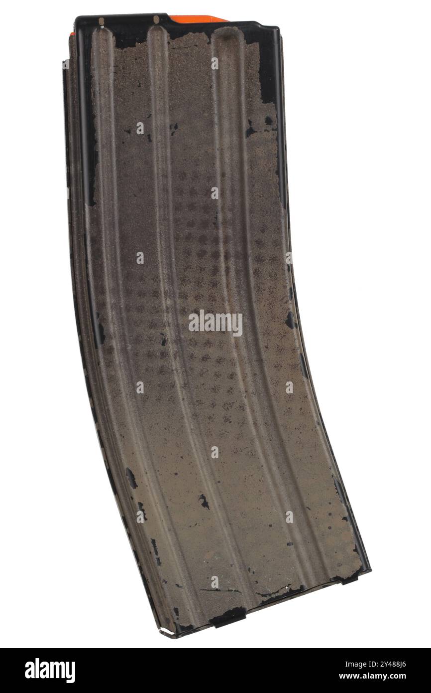 Standard issue 30-round M16 magazine isolated on white background Stock ...