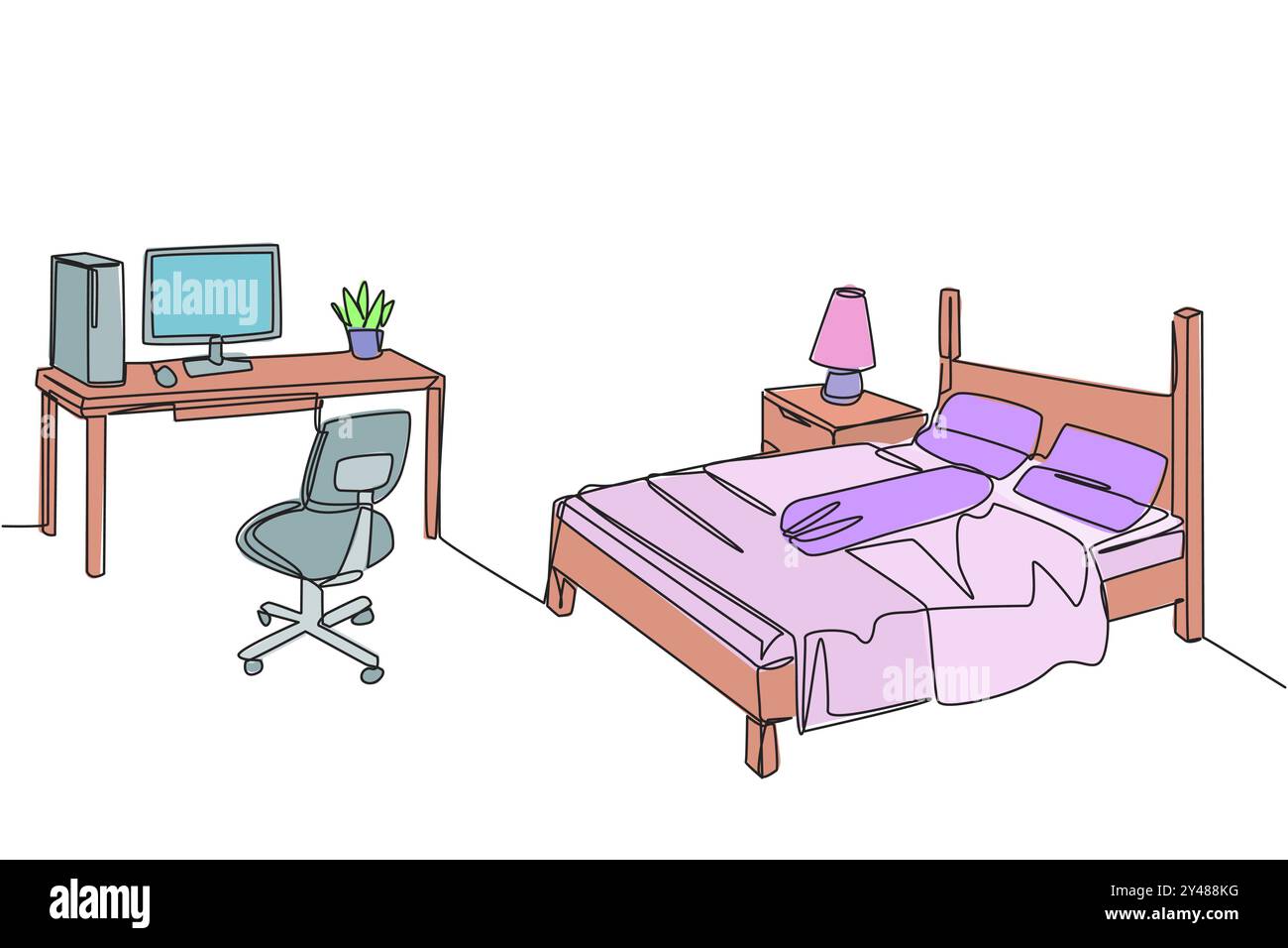 Stylish spacious living room Stock Vector Images - Alamy