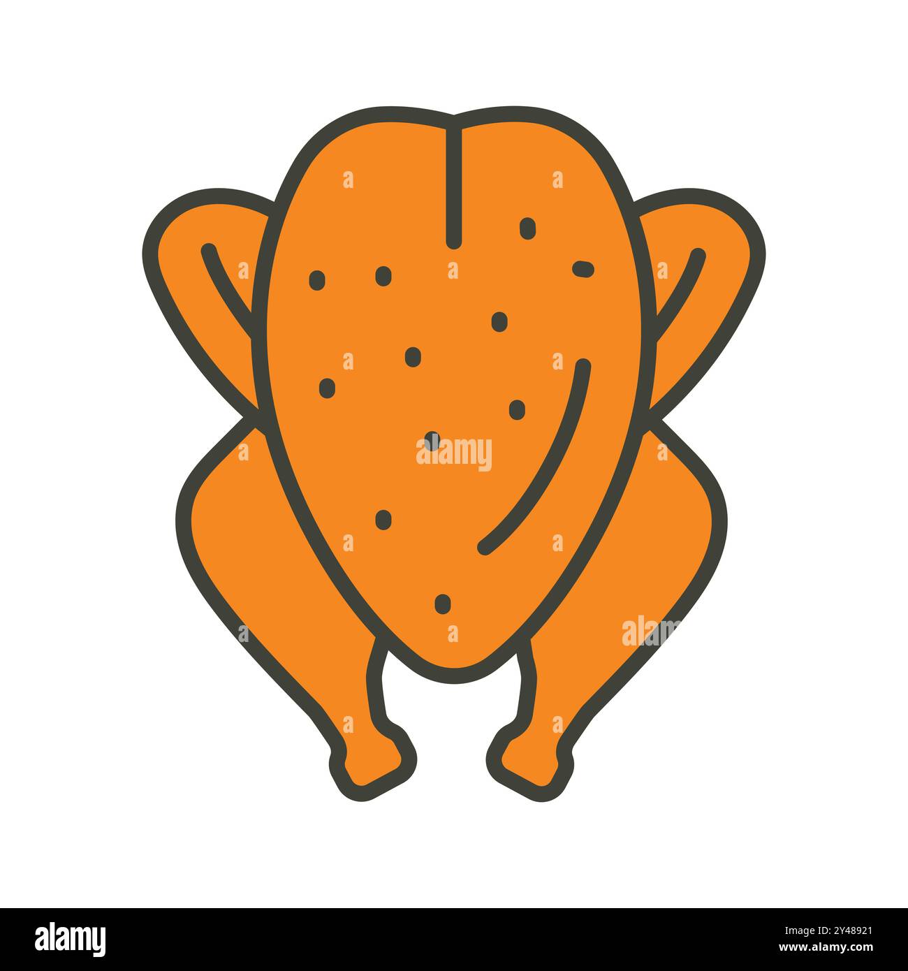 Roasted chicken vector design, fried chicken vector on white background ...