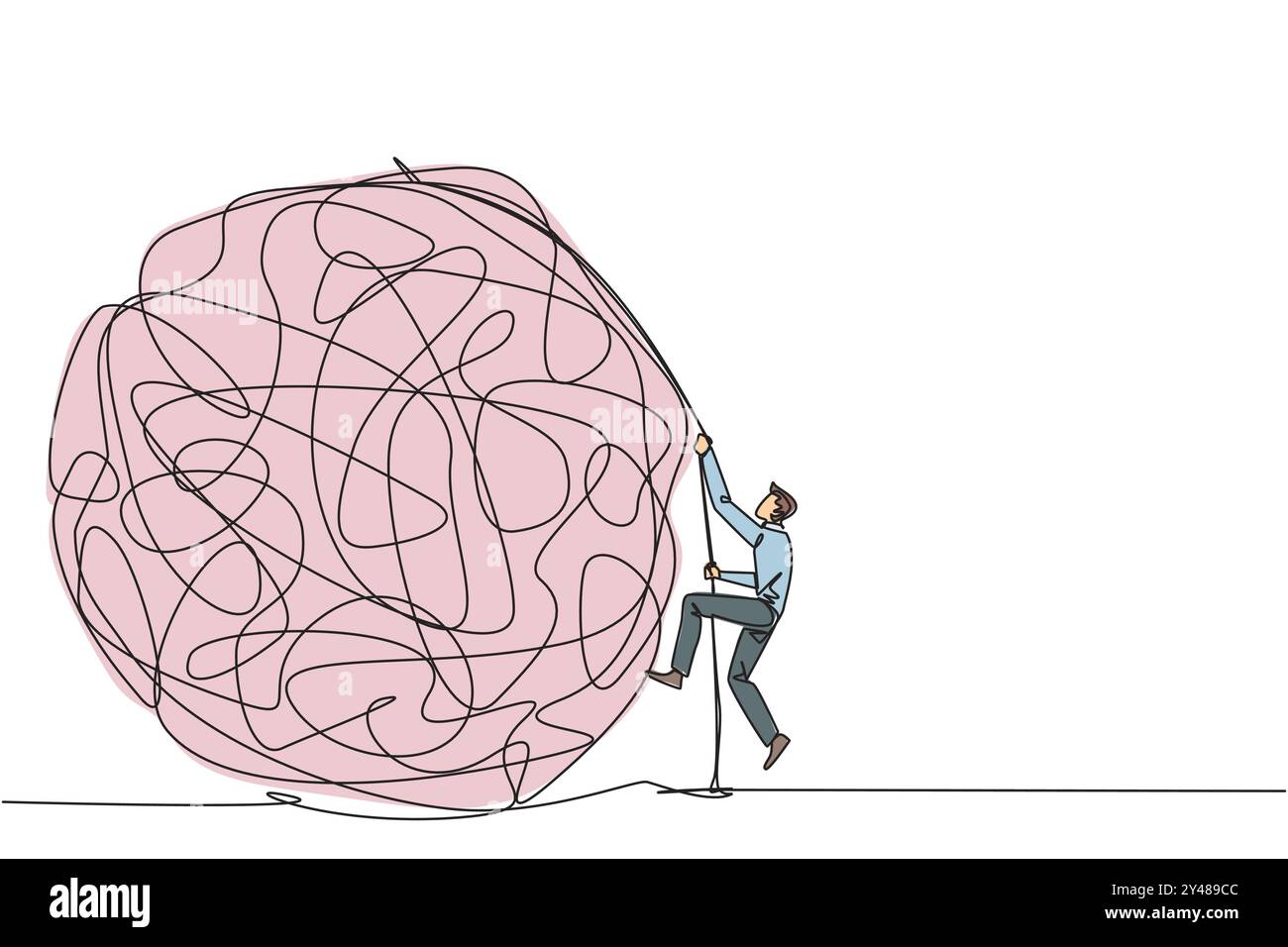 Career anxiety line art hi-res stock photography and images - Alamy