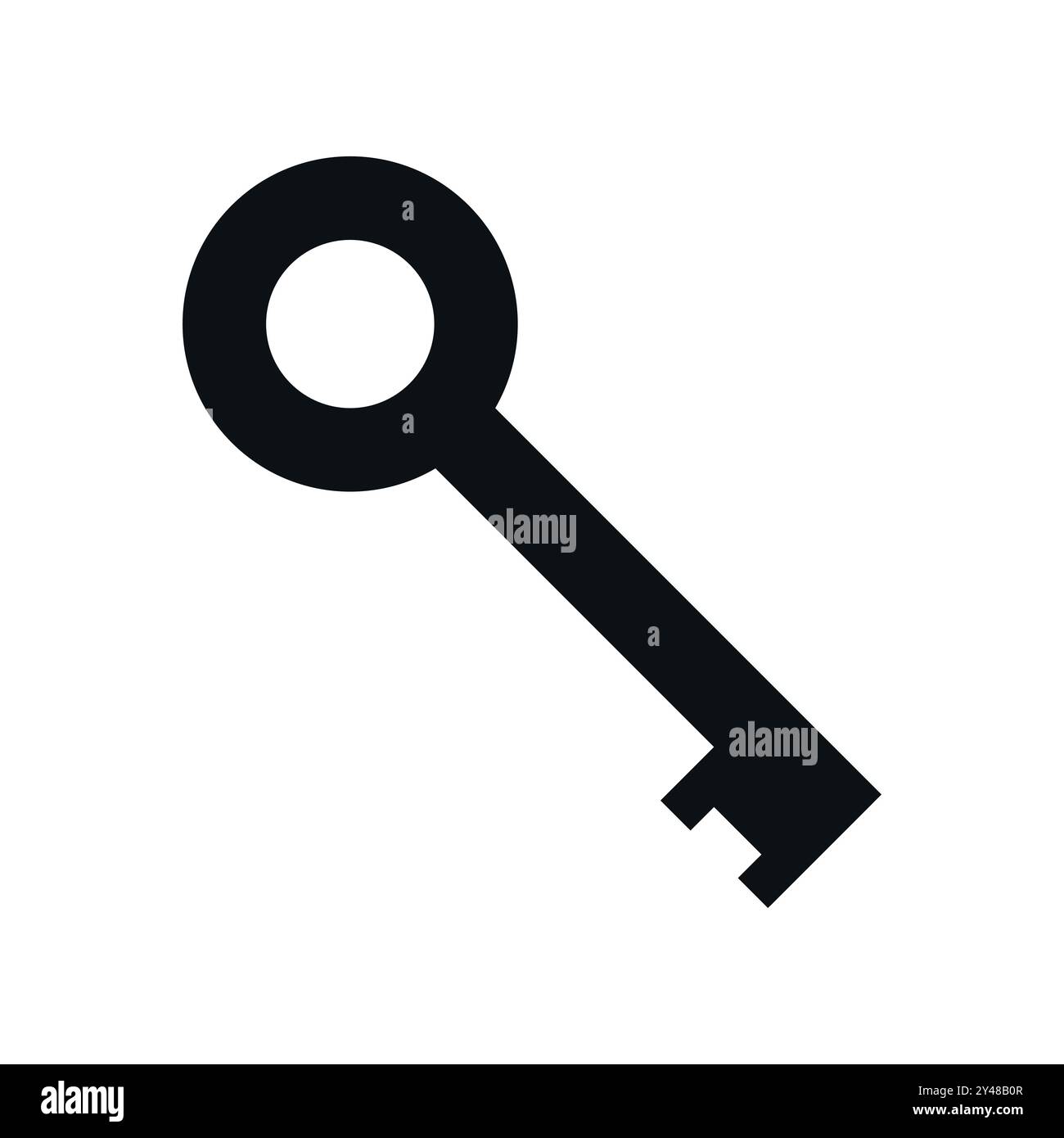 Vector flat key silhouette isolated on white background Stock Vector ...