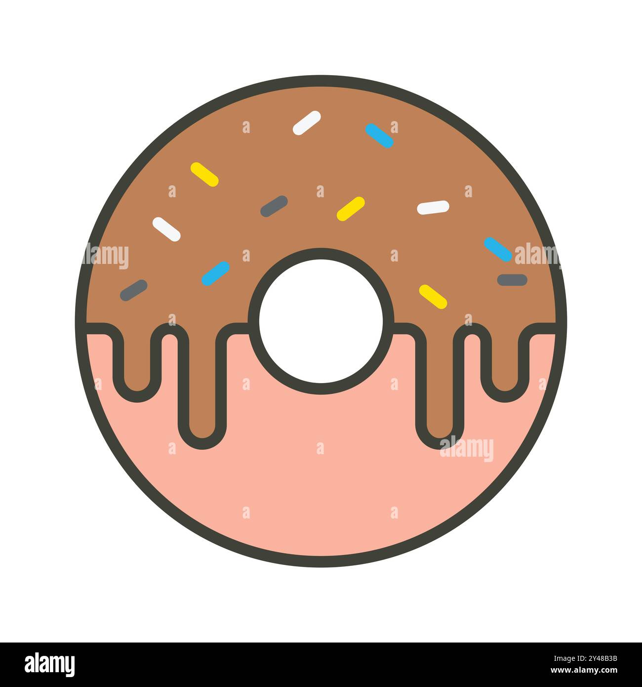 Unique icon of donut in modern style, vector of confectionery item ...