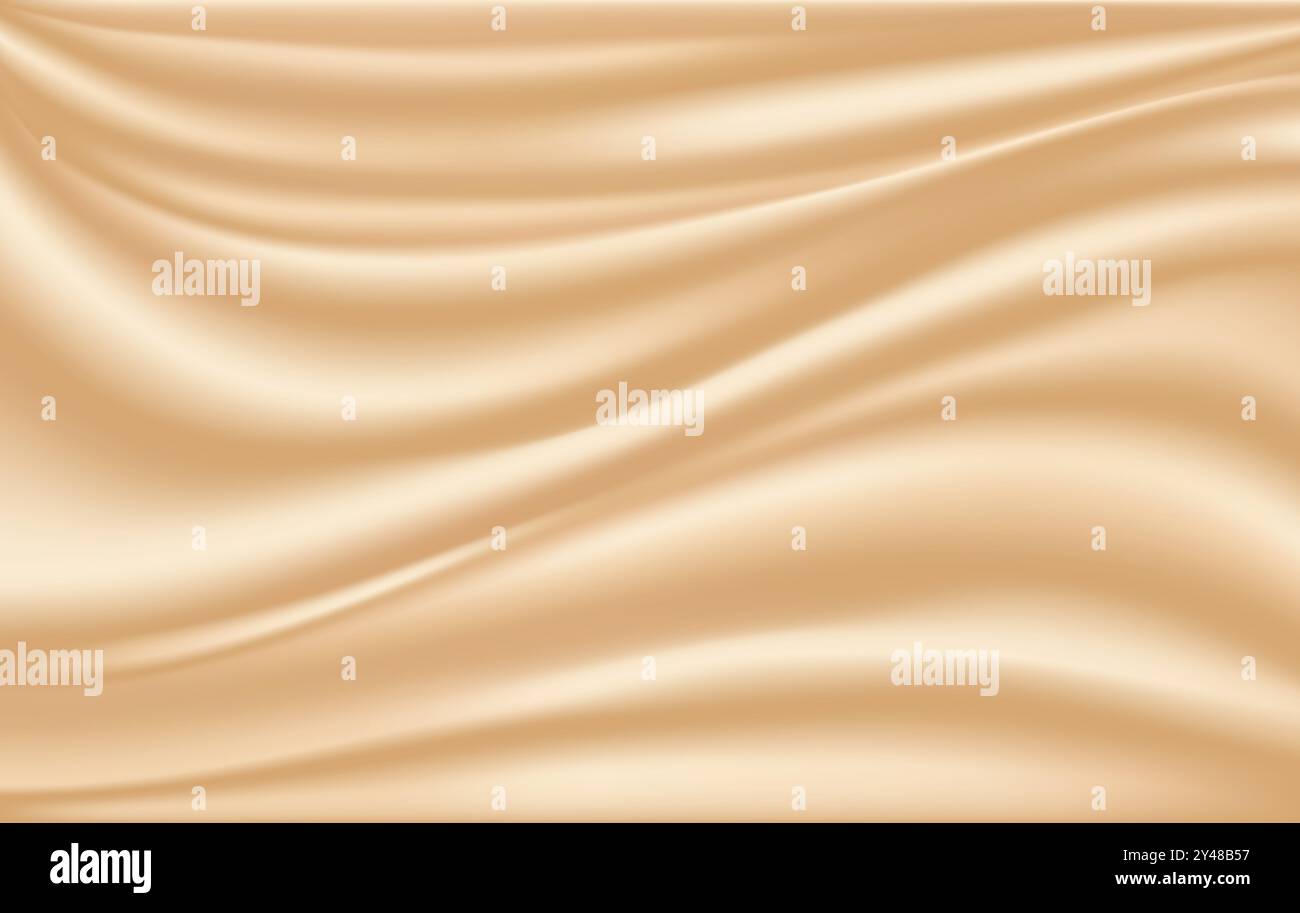 flowing piece of fabric with a tan color. smooth and silky texture ...