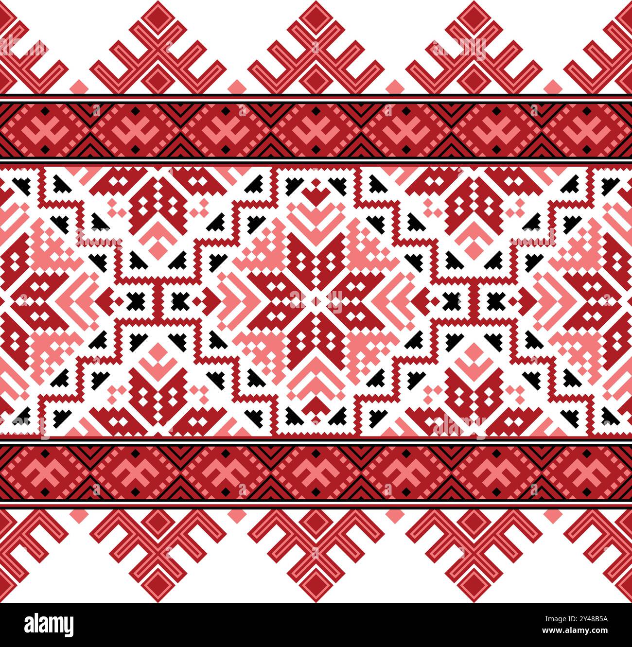 Abstract ethnic diamond-shaped geometric seamless pattern. Designed for ...